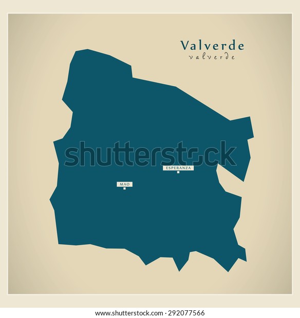 Modern Map Valverde Do Stock Vector (Royalty Free) 292077566 | Shutterstock