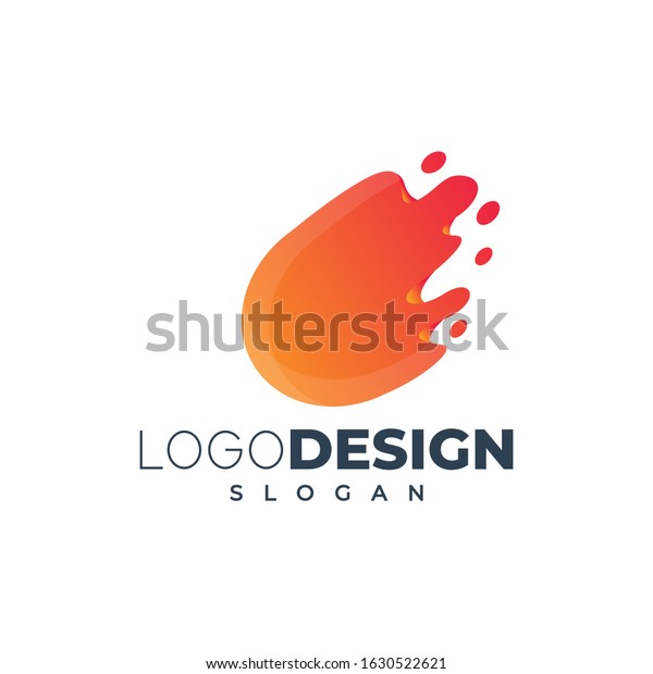 Modern Meteor Logo Design Template Stock Vector (Royalty Free ...