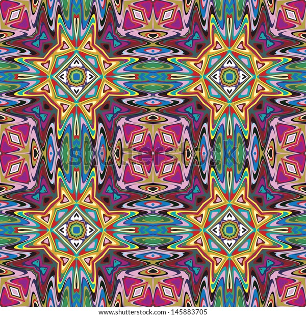 Modern Mexican Textile Design Seamless Vector: เวกเตอร์สต็อก (ปลอดค่า ...