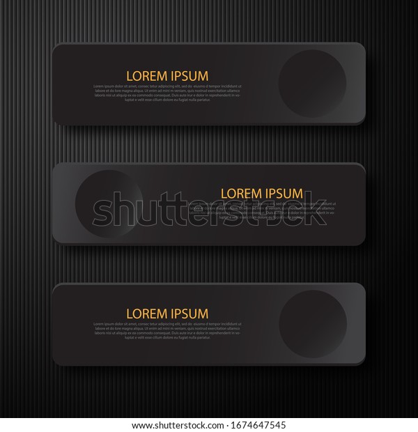 Modern Minimal Black Infographics Design Element Stock Vector (Royalty ...