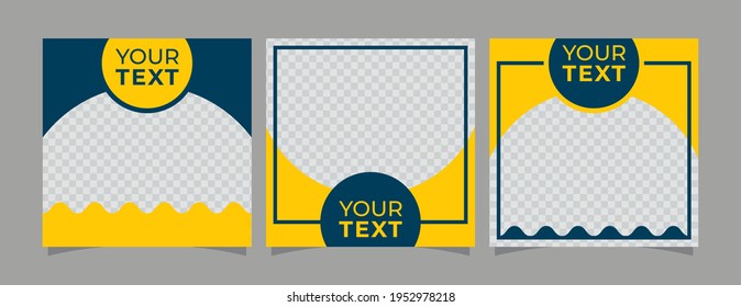 Modern Minimal Square Banner Template Social Stock Vector (Royalty Free ...