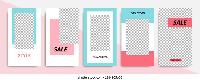 Modern Minimal Square Shape Template Pink Stock Vector (Royalty Free ...