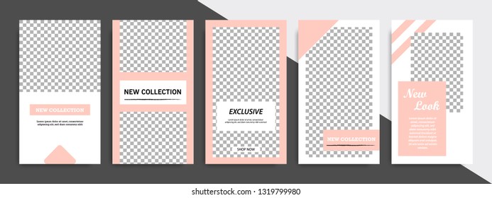 Modern Minimal Square Shape Template White Stock Vector (Royalty Free ...