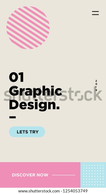 Modern Minimalism Ui Background Template Vector Stock Vector (Royalty ...