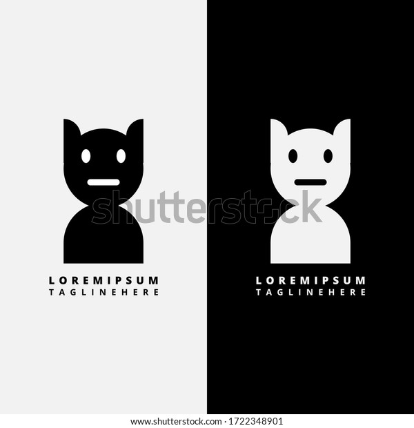 Modern Minimalist Cat Logo Designsimple Elegant Stock Vector (Royalty ...