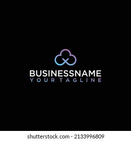 Modern Minimalist Cloud Logo Design Stock Vector (Royalty Free ...
