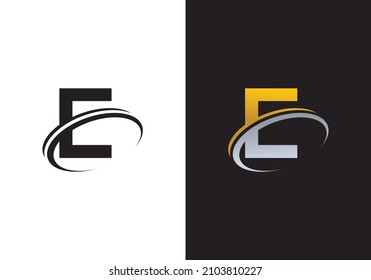 Modern Minimalist Letter E Abstract Logo Stock Vector (Royalty Free ...