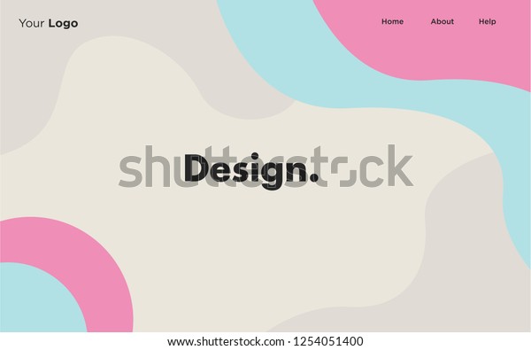 Modern Minimalist Ui Web Design Background Stock Vector (Royalty Free ...