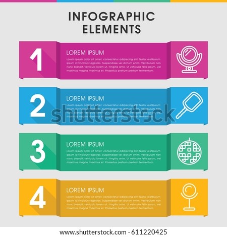 Modern Mirror Infographic Template Infographic Design Stock Vector ...