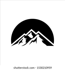 Modern Mountain Logo Design Template Stock Vector (Royalty Free ...