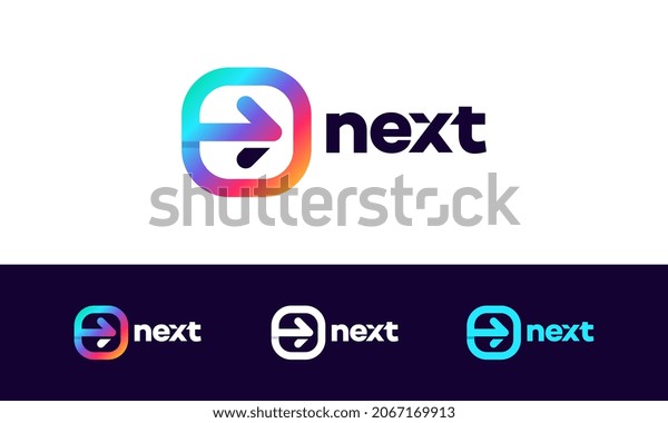Modern Next Logo Designs Concept Vector: стоковая векторная графика ...