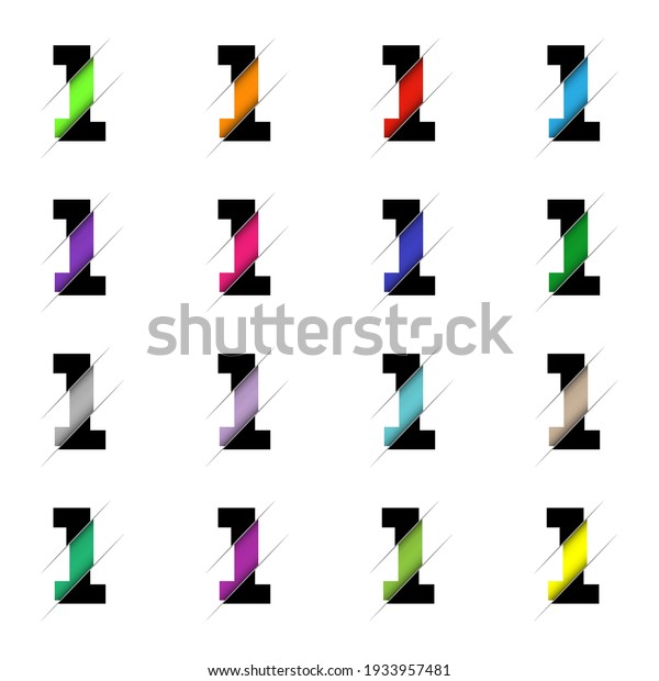 Modern Number 1 Cut Style Logo Stock Vector (Royalty Free) 1933957481 ...