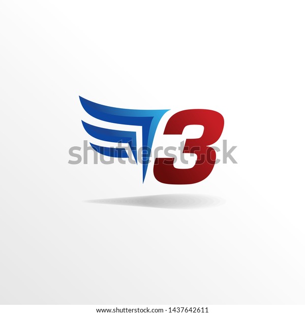 Modern Number 3 Logo Icon Symbol Stock Vector (Royalty Free) 1437642611 ...