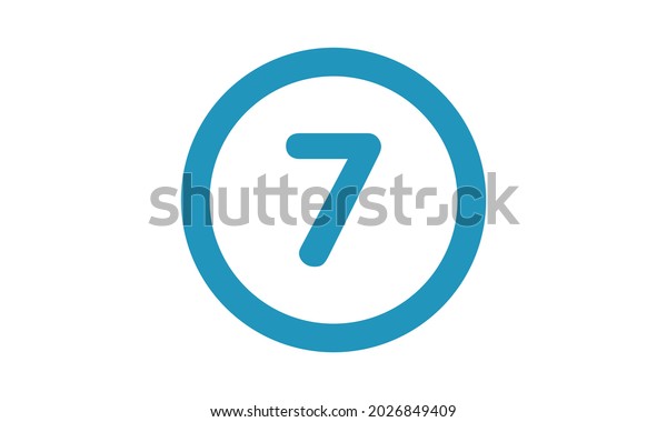 Modern Number 7 Logo Design Template Stock Vector (Royalty Free ...