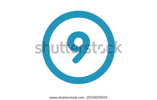 Modern Number 9 Logo Design Template Stock Vector (Royalty Free ...
