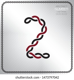 Modern Number Two Template Design Number Stock Vector (Royalty Free ...