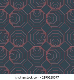 Modern Octagons Outline Seamless Pattern Vector Stock Vector (Royalty ...