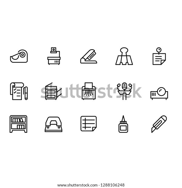 Modern Office Icon Set Stock Vector (Royalty Free) 1288106248 ...