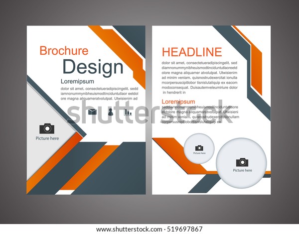 Modern Orange Brochure Layout Design Stock Vector (Royalty Free) 519697867