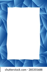 Modern Origami Blue Paper Frame Vector Stock Vector (Royalty Free ...