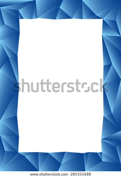 Modern Origami Blue Paper Frame Vector Stock Vector (Royalty Free ...