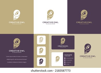 Modern Owl Logo Template Collection Stock Vector (Royalty Free ...
