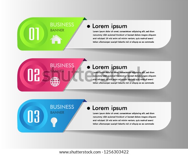 Modern Paper Text Box Template Banner Stock Vector (Royalty Free ...