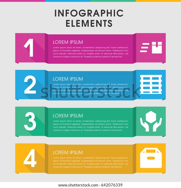 Modern Parcel Infographic Template Infographic Design Stock Vector ...