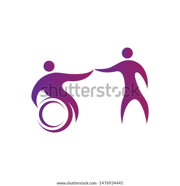 Modern Passionate Disability People Support Wheel Stock Vector (Royalty ...