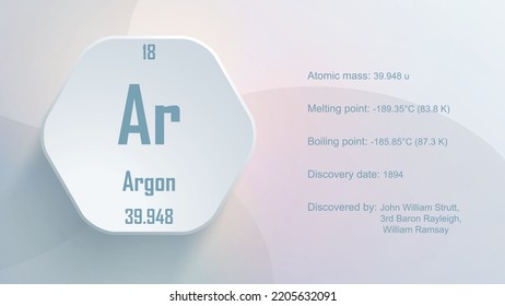 Modern Periodic Table Element Argon 3d Stock Vector (Royalty Free ...