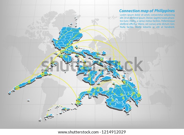 「Modern Philippines Map Connections Network Design」のベクター画像素材（ロイヤリティフリー ...