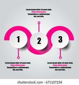 Modern Pink Infographic Stock Vector (Royalty Free) 671107234 ...