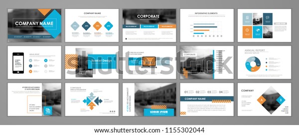 Modern Presentation Slide Templates Infographic Elements Stock Vector ...