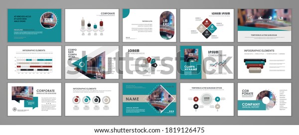 Modern Presentation Slide Templates Infographic Elements Stock Vector ...