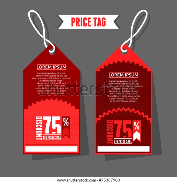 Modern Price Tag Template Vector Illustration Stock Vector (Royalty ...