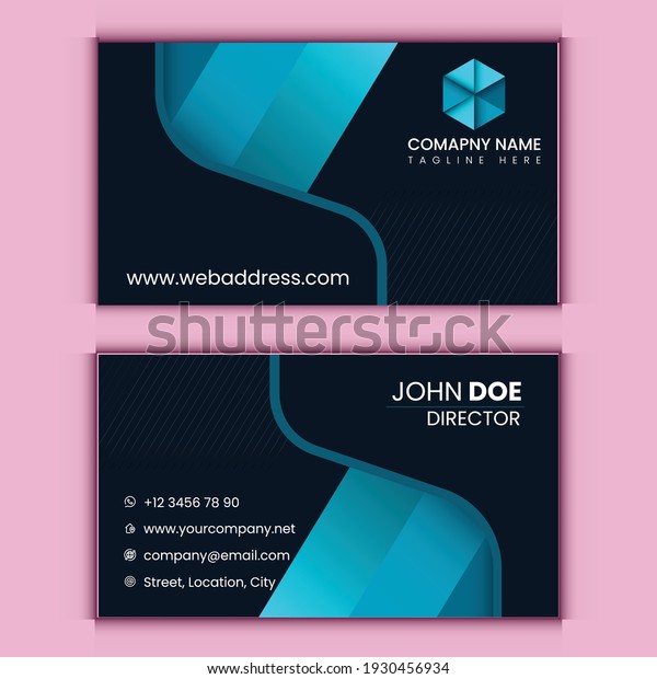 Modern Professional Abstract Background Business Cards Stock Vector ...