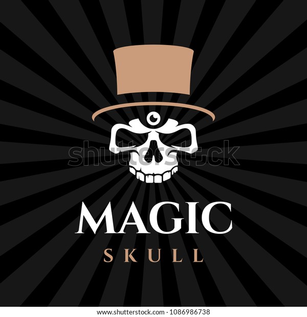 Modern Professional Emblem Magic Skull Black Stock Vector (Royalty Free ...