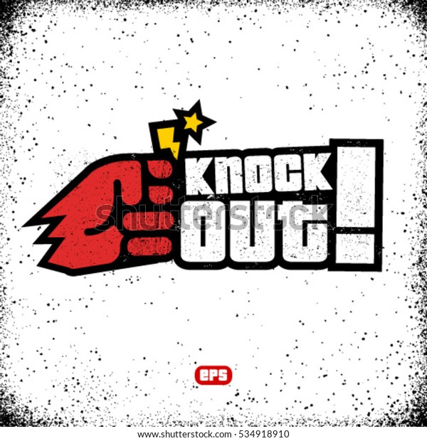 Modern Professional Fighting Logo Design Knockout Stock Vector (Royalty ...