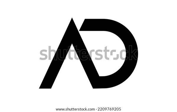 Modern Professional Letter Ad Initials Logo Stock Vector (Royalty Free ...