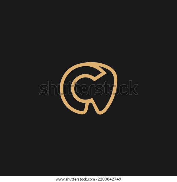 Modern Professional Letter C Initial Dental Stock Vector (Royalty Free ...