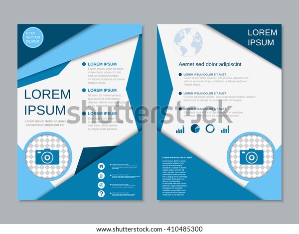 Modern Professional Twosided Booklet Vector Design Stock Vector ...