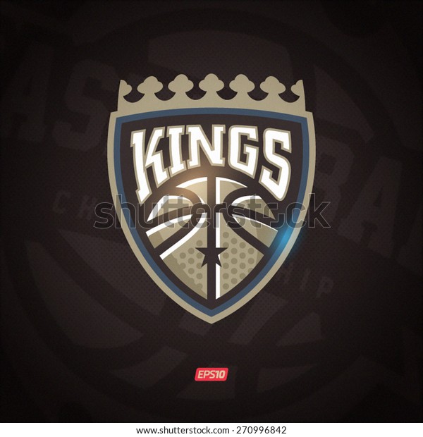 Modern professional vector Kings logo for a basketball team