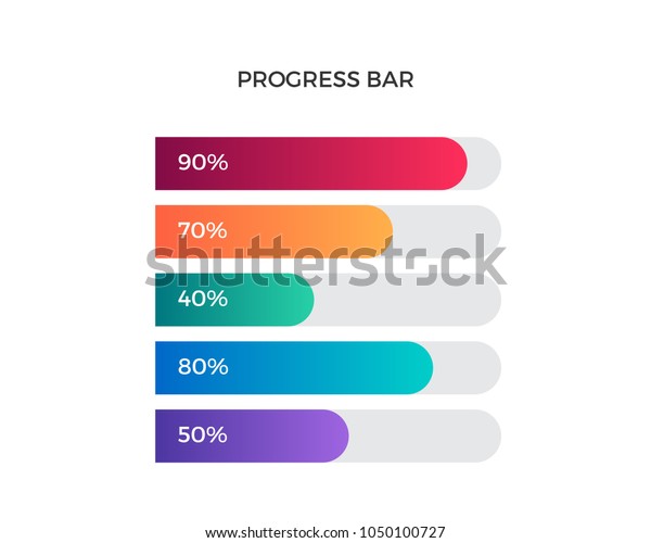 Modern Progress Bar Business Chart Infographic Stock Vector (Royalty ...