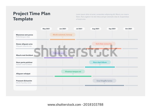 Modern Project Time Plan Business Template Stock Vector (Royalty Free ...
