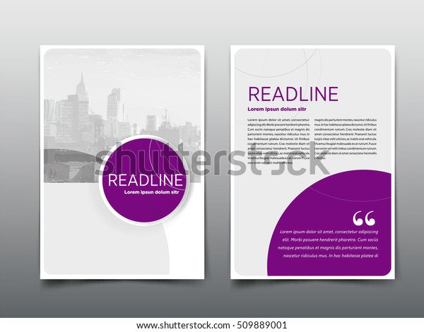 Modern Purple Cover Template Image Headline Stock Vector (Royalty Free ...