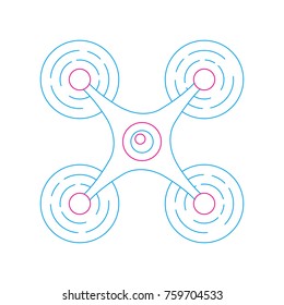 Modern Quadcopter Drone Camera Top View Stock Vector (Royalty Free ...