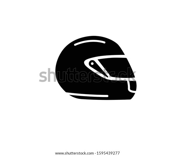 Modern Racing Helmet Icon Vector Stock Vector (Royalty Free) 1595439277 ...