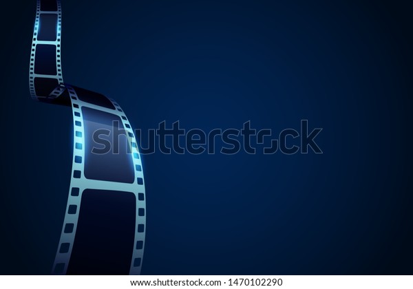Modern Realistic 3d Cinema Banner Film Stock Vector (Royalty Free ...
