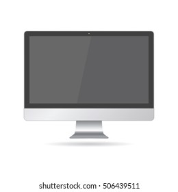 Template Realistic Desktop Computer Monitor Screen Stock Vector ...