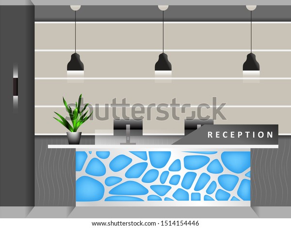 Modern Reception Desk Background Eps10 Stock Vector (Royalty Free ...